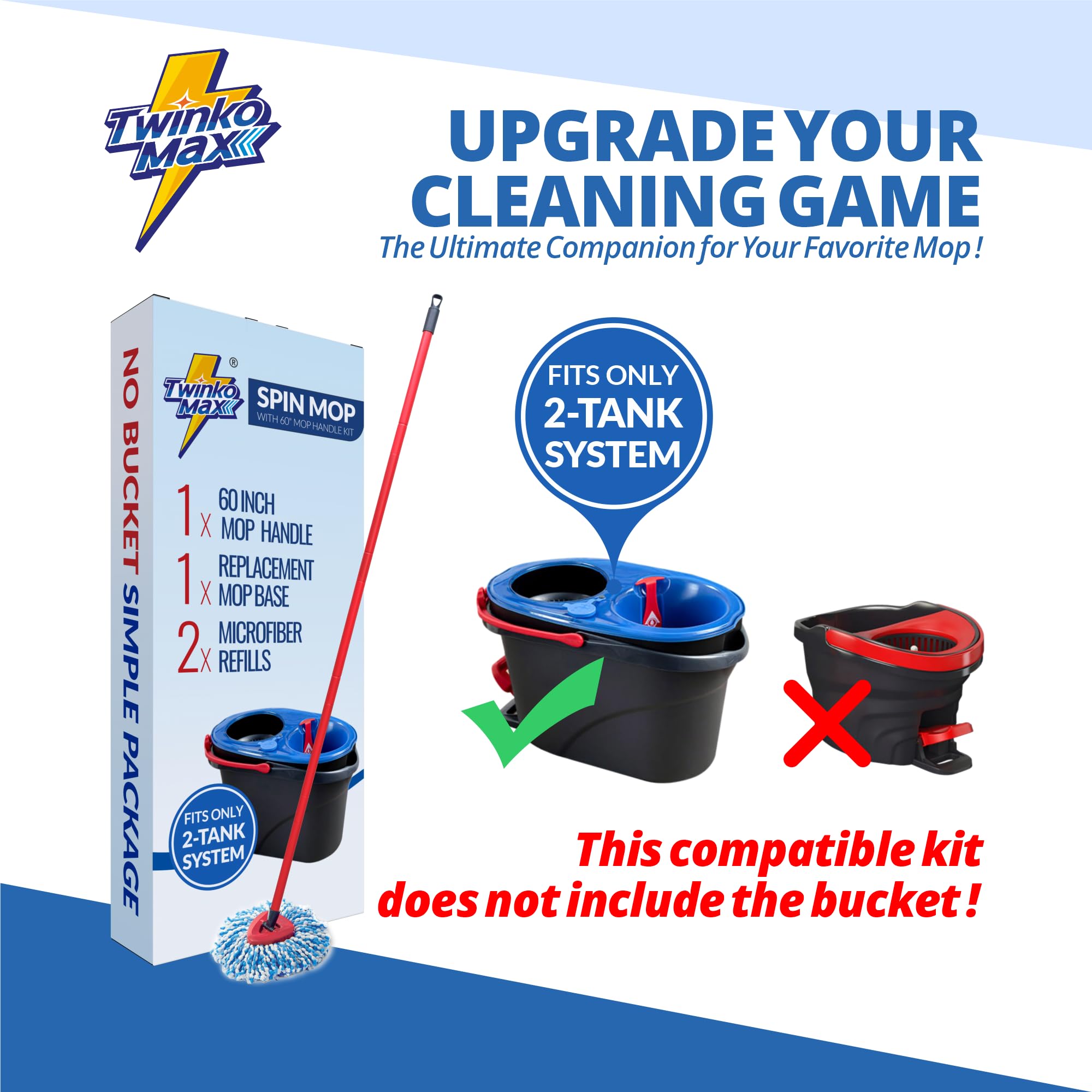 Snapklik.com : Twinko Max Spin Mop Replacement Kit Without Bucket ...