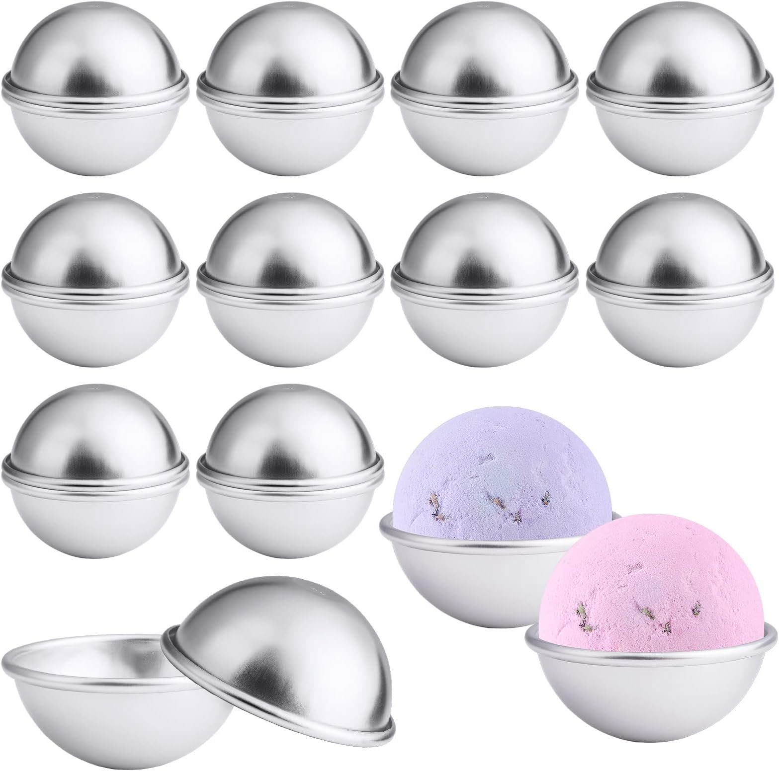 Amazon.com: Super Z Outlet Clear Plastic Acrylic Bath Bomb Mold Shells ...