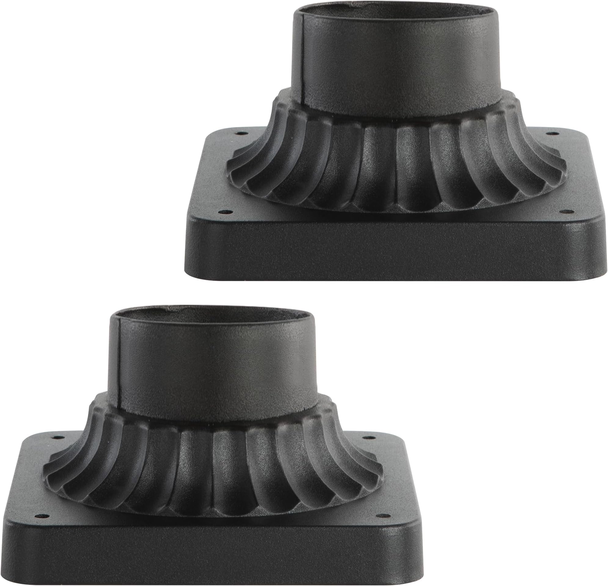 LUTEC Outdoor Post Light Mounting Base 2 Pack, Cast Aluminum Pier Mount ...
