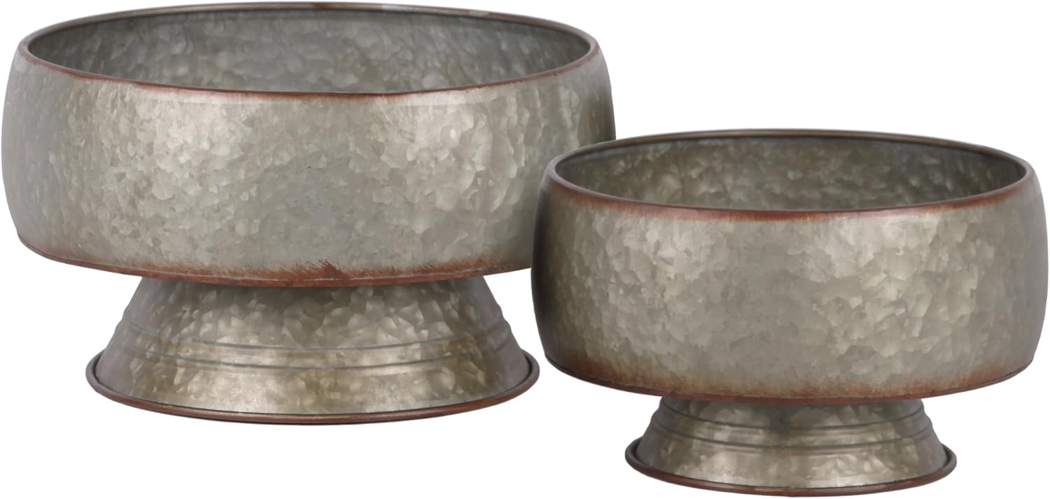 Amazon.com: Urban Trends 42112 Metal Bellied Round Pot with Rust Effect ...