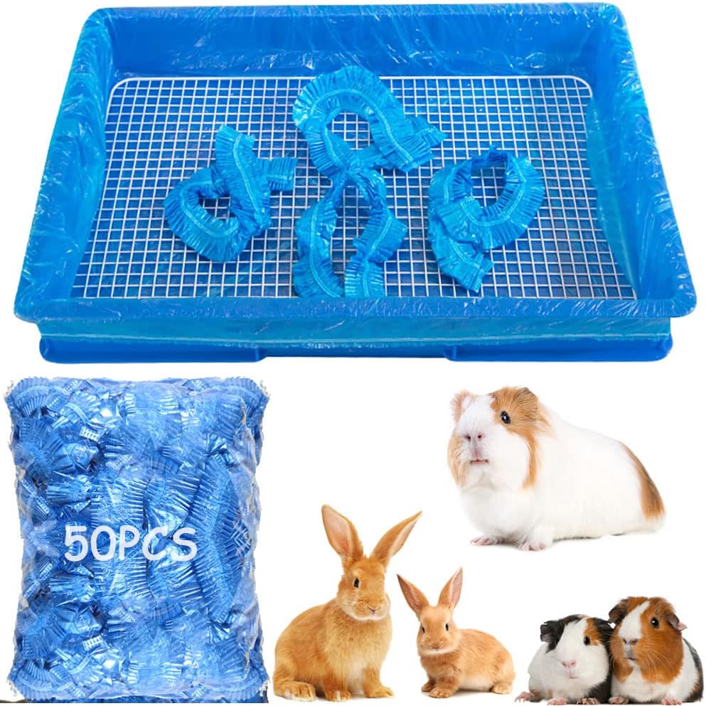 Amazon.com: 50Pcs Pet Cleaning Bags, Disposable Plastic Rabbit Tray ...