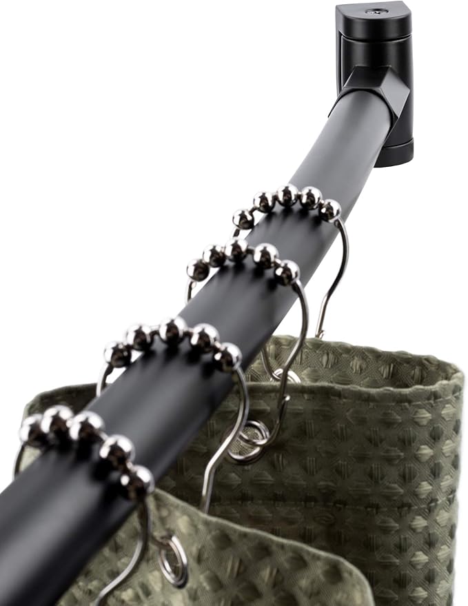 Amazon.com: Adjustable Curved Shower Curtain Rod, Rustproof Aluminum ...