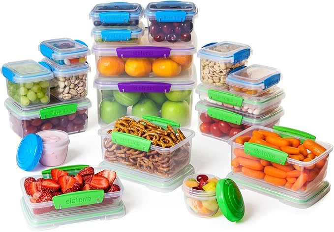 Amazon.com: Sistema Food Storage Containers, 36-Piece Set: Home & Kitchen