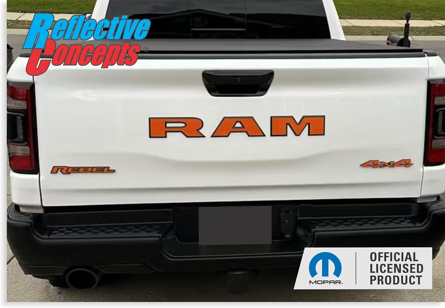 Amazon.com: Reflective Concepts - RAM Tailgate Emblem Overlay Decal ...