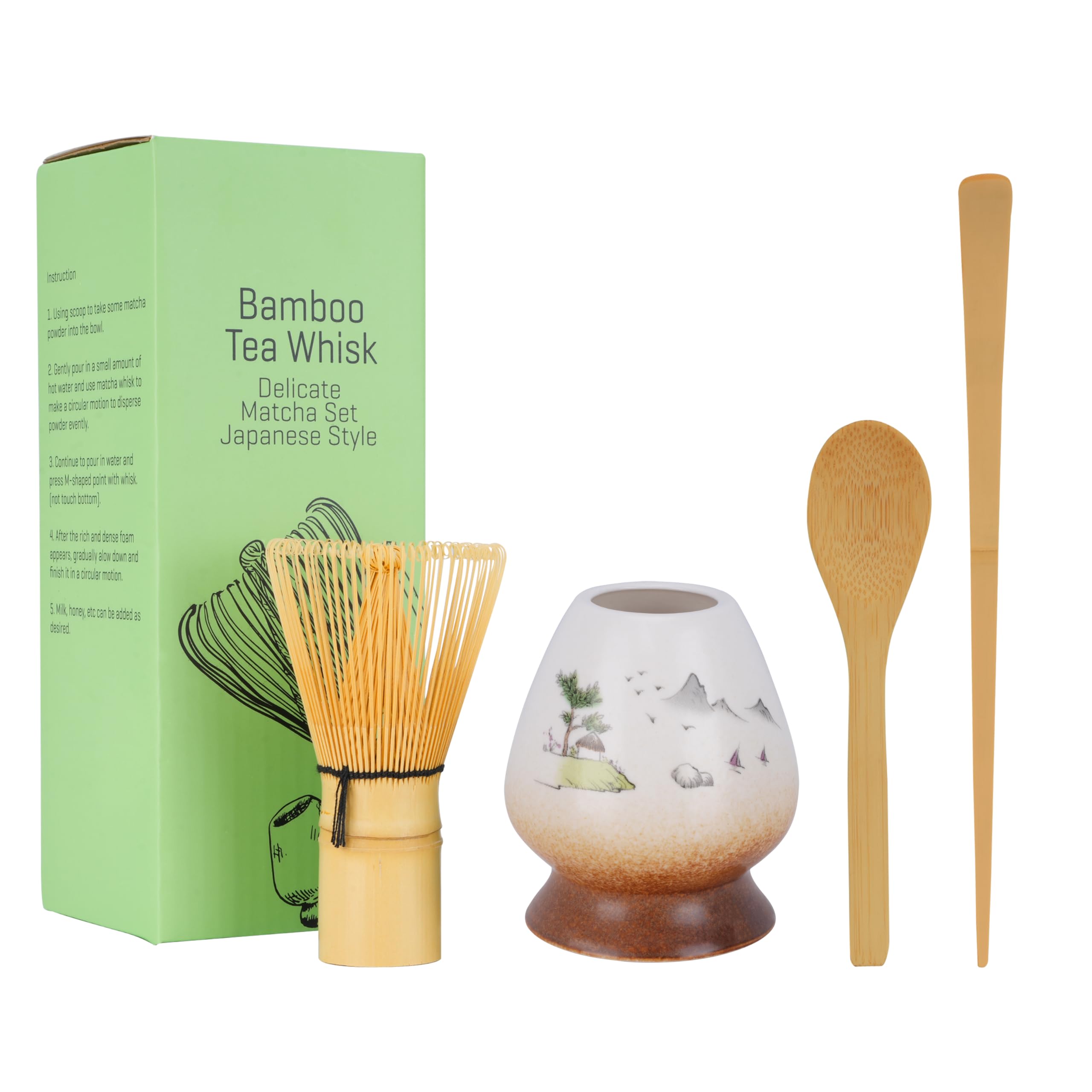 Amazon.com: Matcha Whisk Set - Handcrafted Whisk set, Ceramic Whisk ...