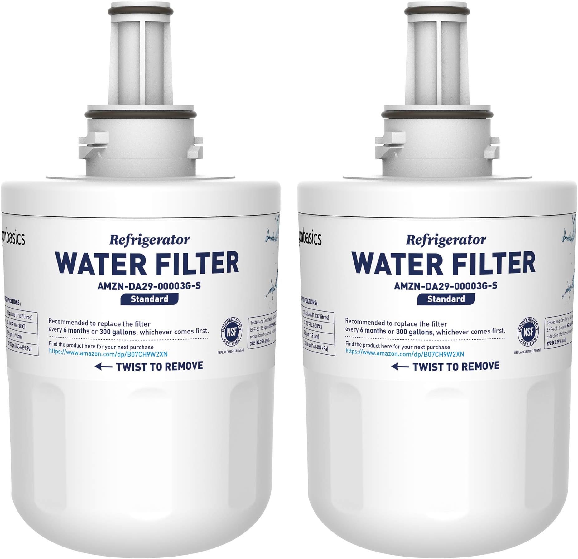 Amazon Basics Replacement Samsung DA29-00003G Refrigerator Water Filter ...