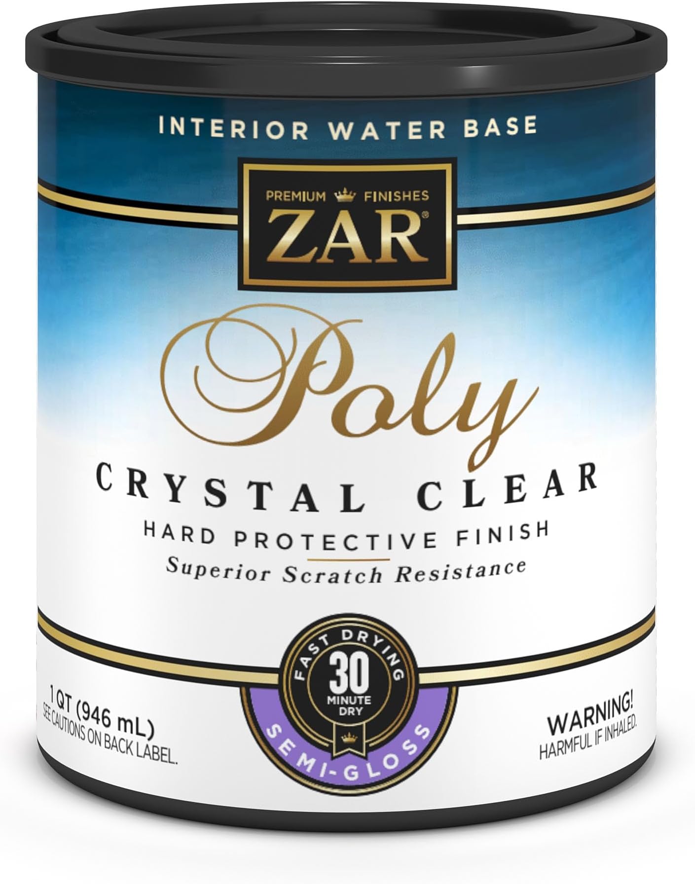 ZAR 32912 Zar Ultra Polyurethane Clear Interior Wood Finish, Satin ...