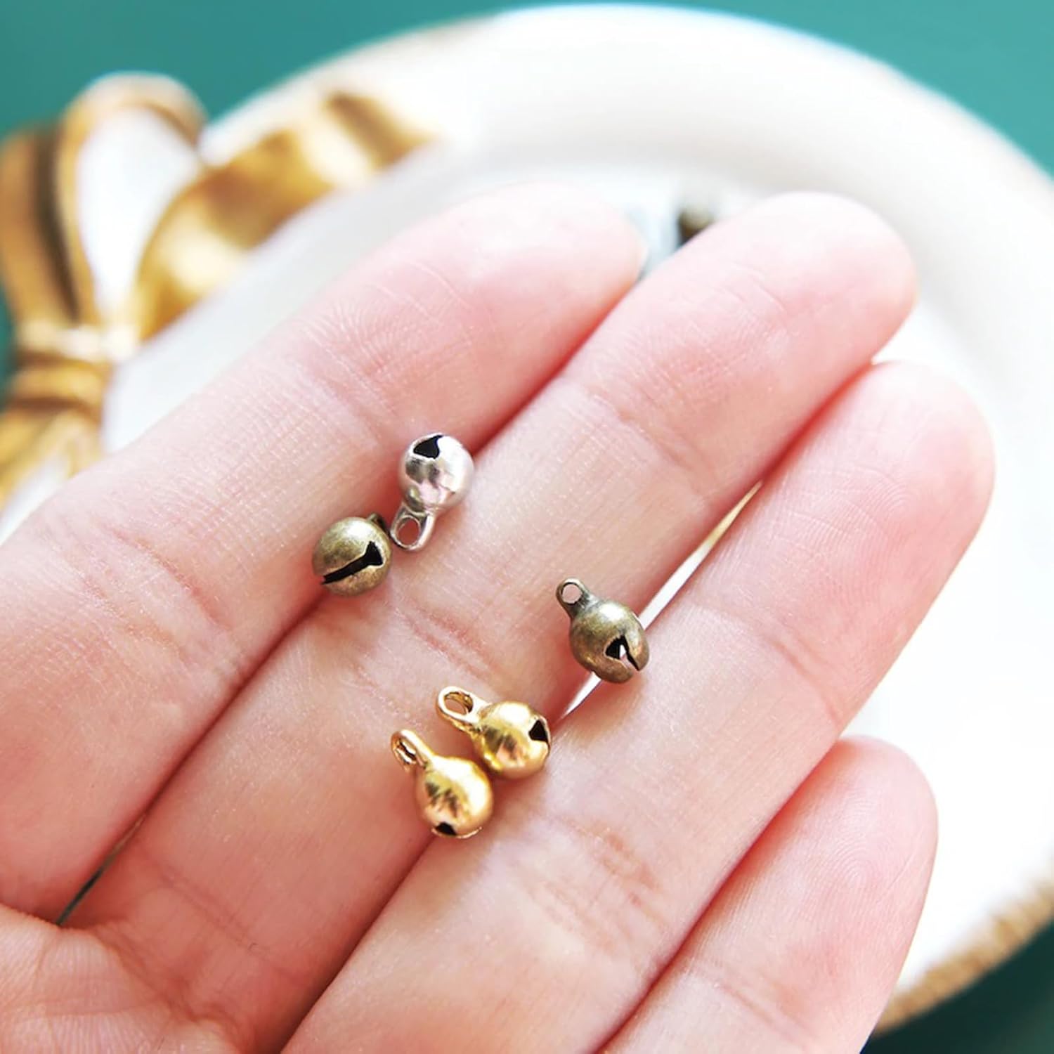 Amazon.com: 5mm / 0.2" Super Tiny Copper Jingle Bells, Mini Bells, in ...