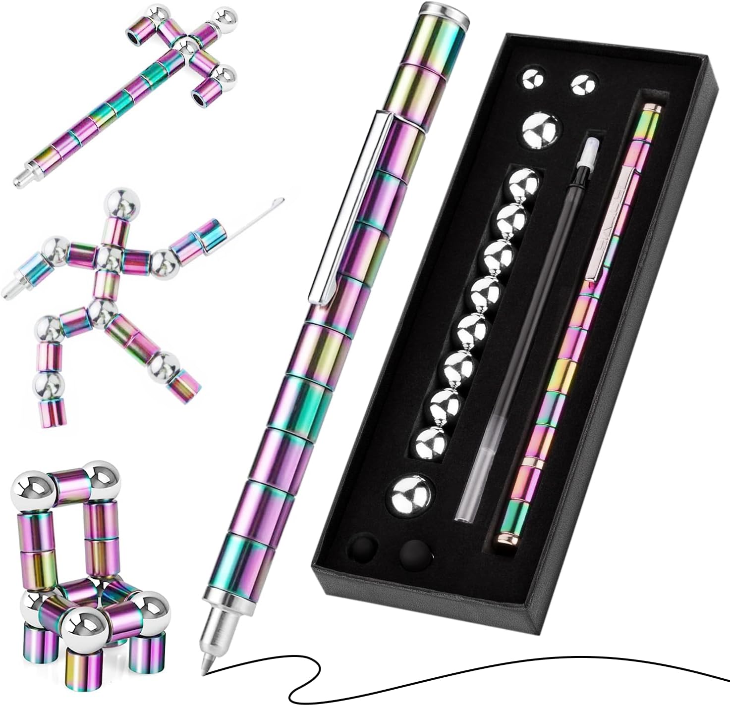 Amazon.com: CONIJIWA Magnetic Fidget Pen,Creative Toy Can Write,Adult ...