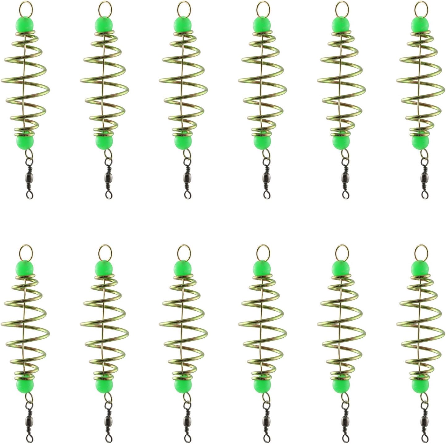 Amazon.com : DGHAOP 12PCS Glow Bead Bait Spring Fishing Bait Feeder ...