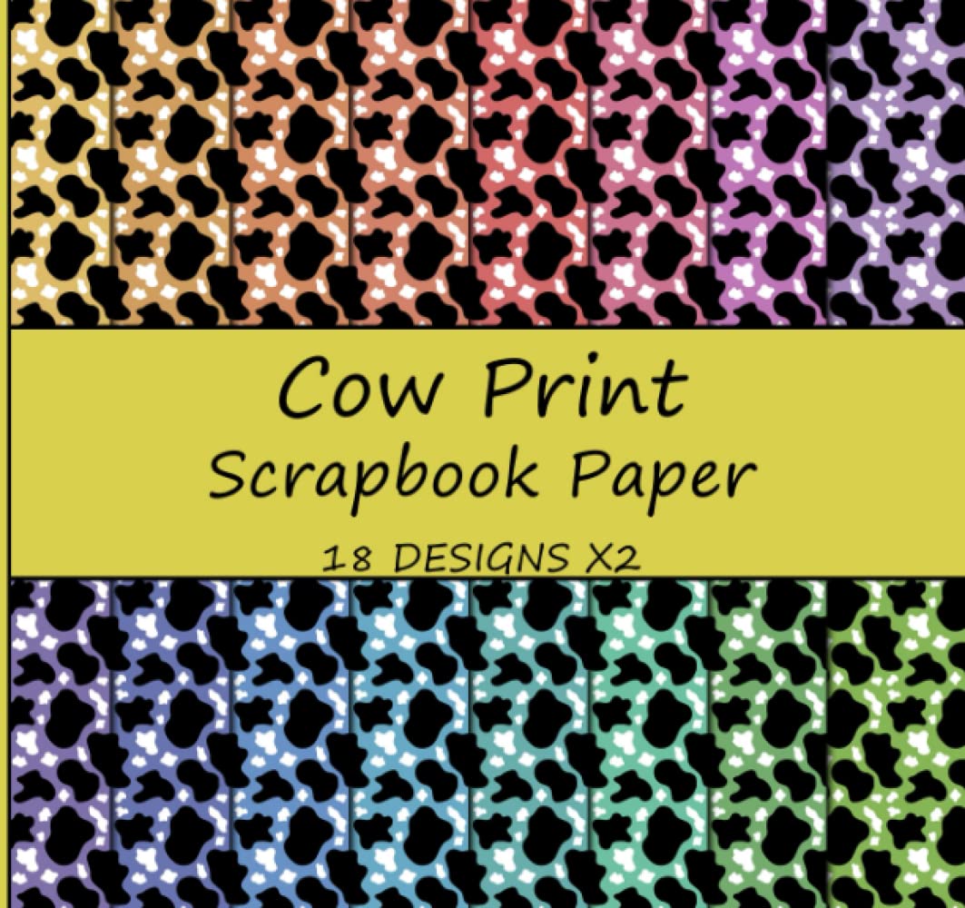 Cow Print Scrapbook Paper: 18 Designs X2, Craft Paper Pad Supplies ...
