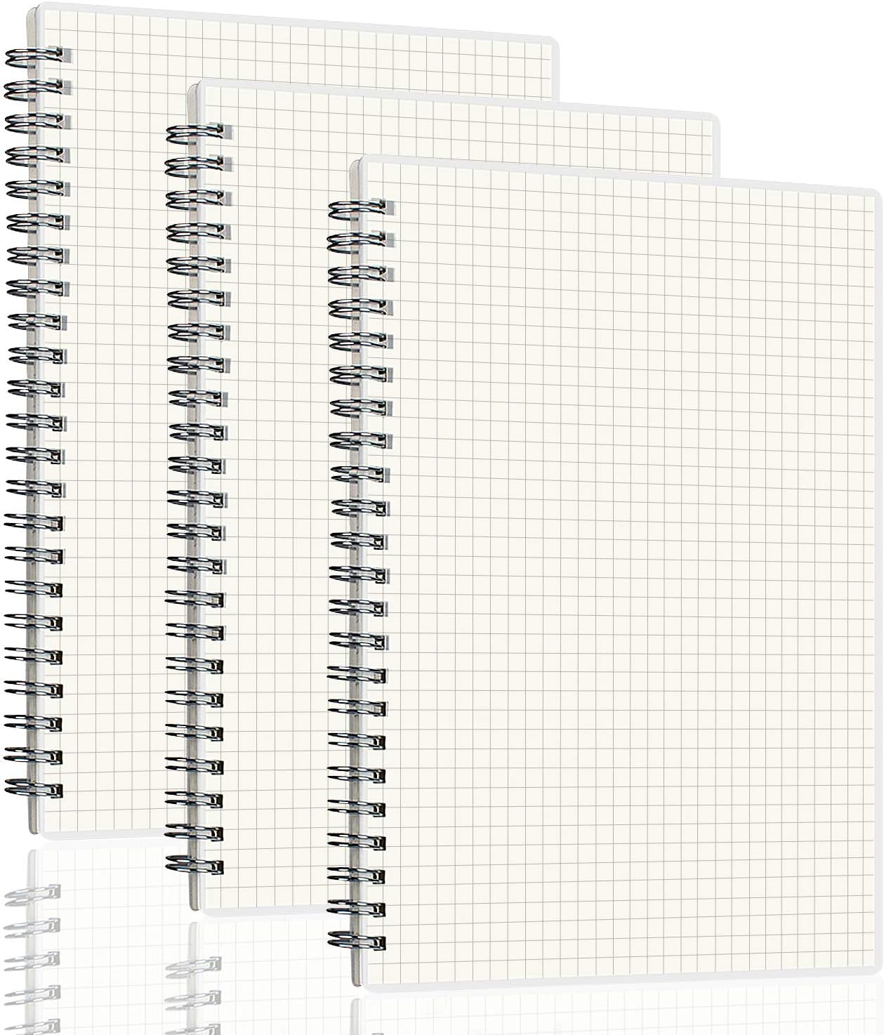 A5 Graph Paper Notebooks, 3 Packs Graph Grid Spiral Notebooks Square ...