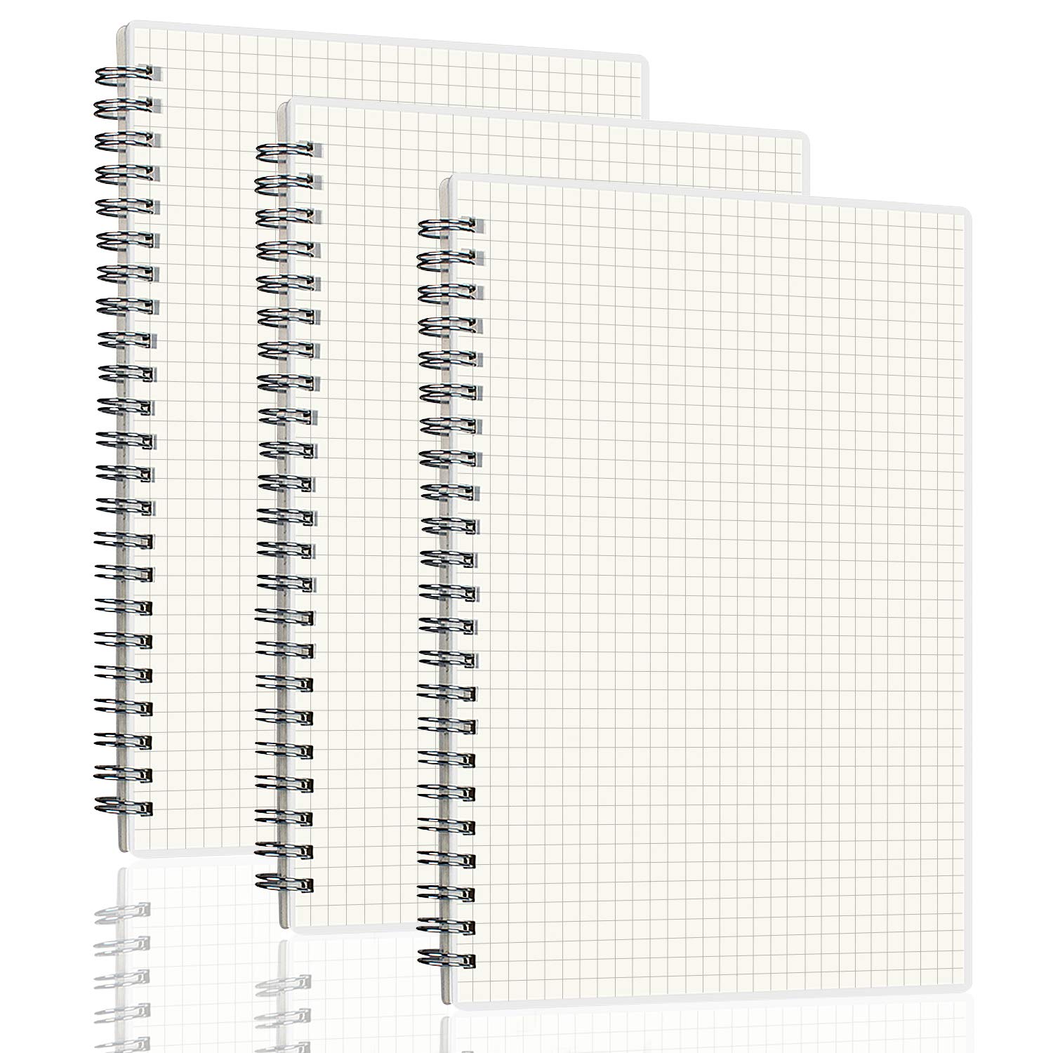 A5 Graph Paper Notebooks, 3 Packs Graph Grid Spiral Notebooks Square ...
