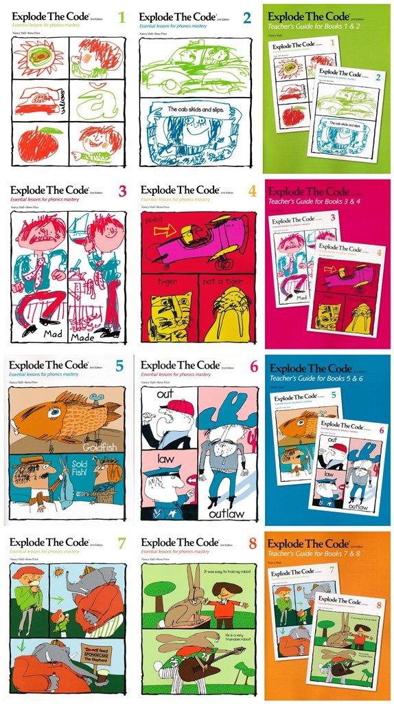 NEW Explode the Code 12 Books SET: Books 1-8 & Teacher's Guide: Nancy ...