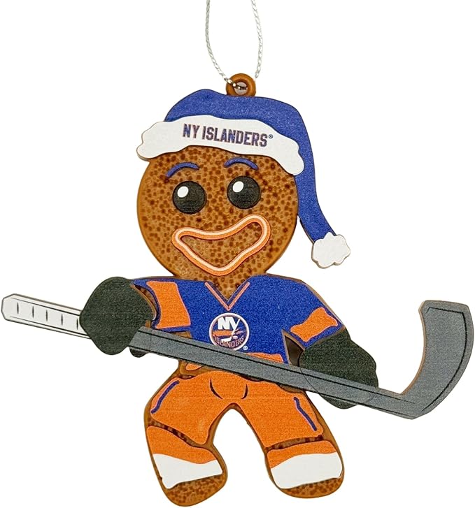 Amazon.com: FOCO New York Islanders Gingerbread Man Holiday Ornament ...