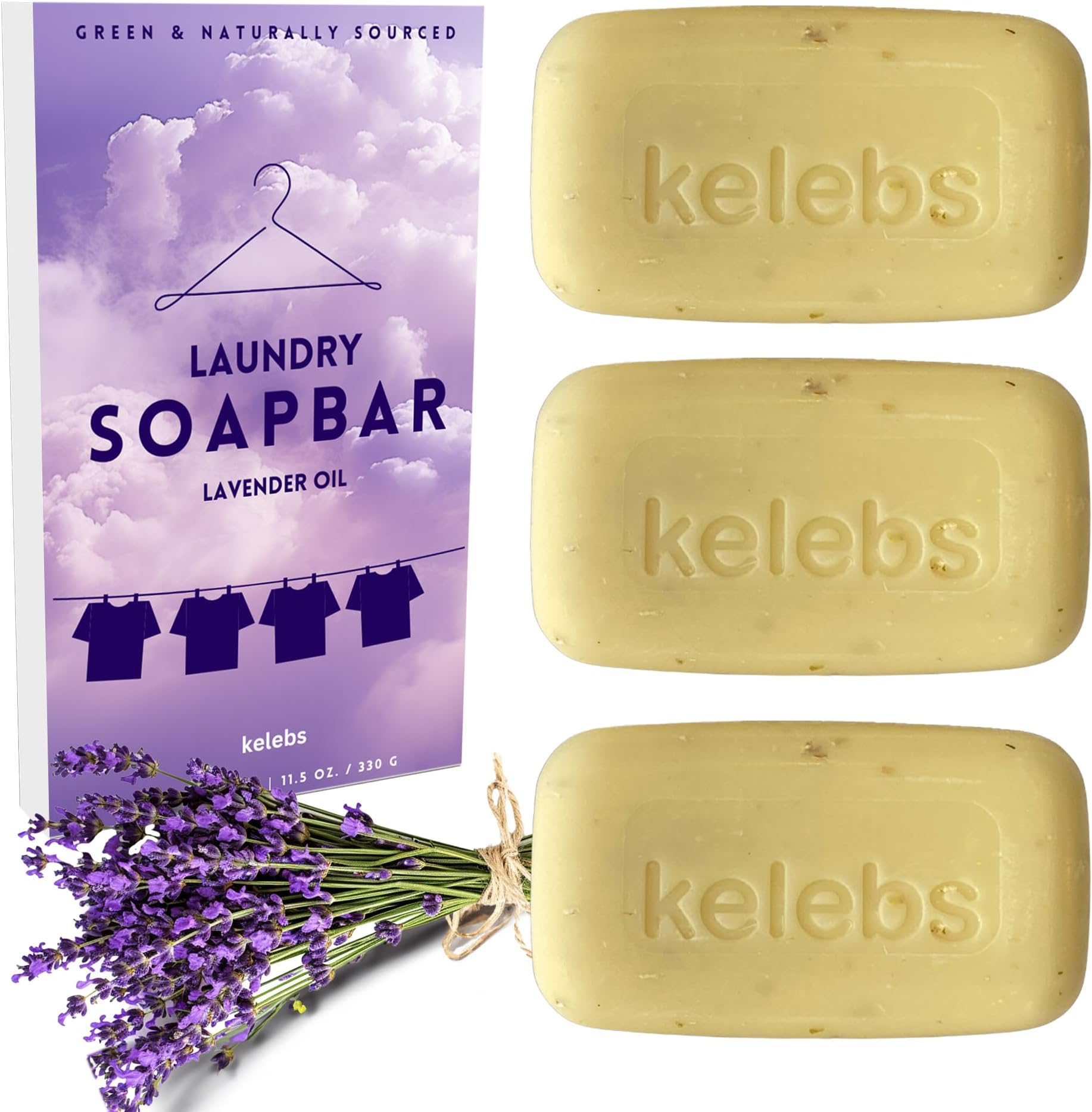 Amazon.com: Organic Laundry Soap Bar with Coconut for Sensitive Skin ...