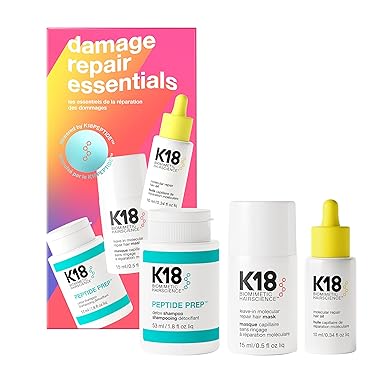 Amazon.com: K18 Damage Repair Essentials Kit, Travel-Friendly Trio ...