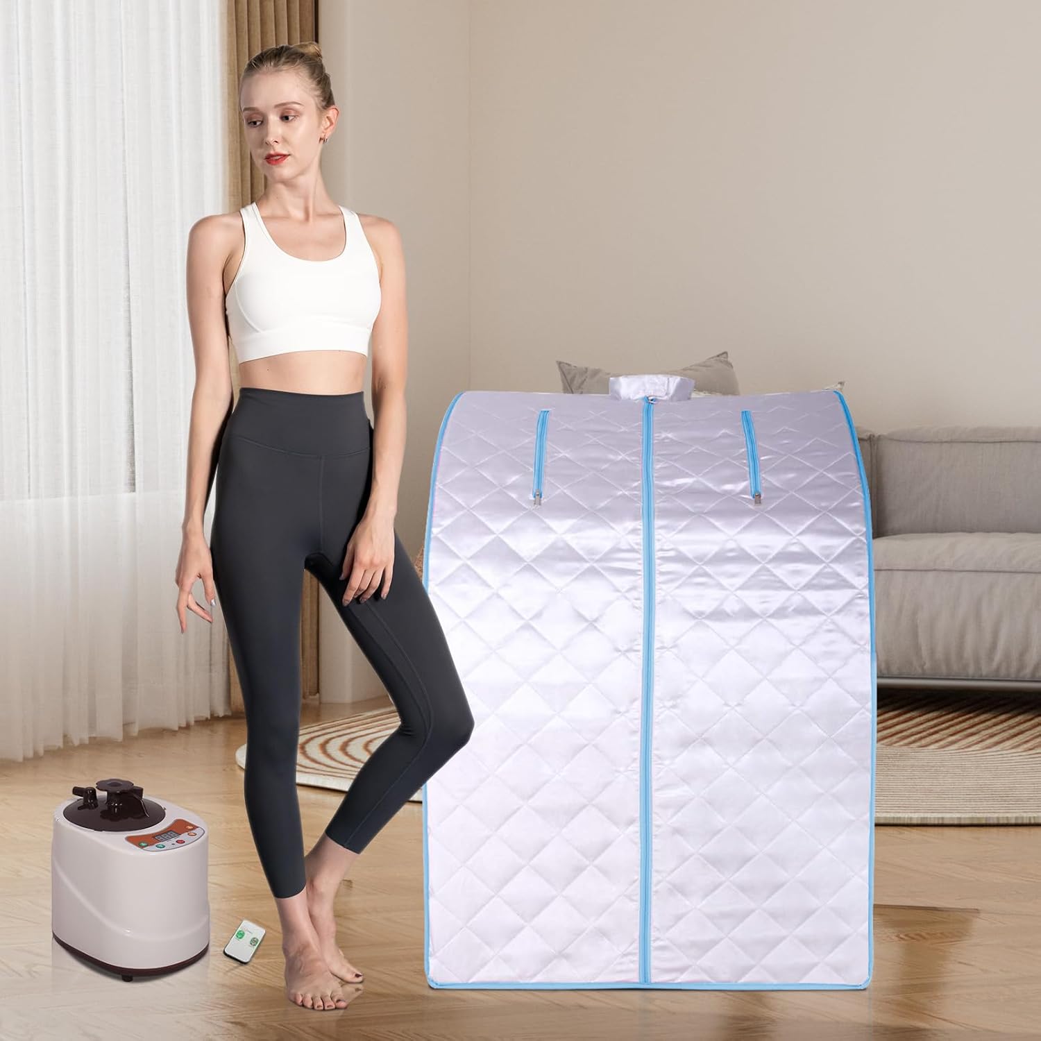 Amazon.com : Smartmak Portable Steam Sauna for Home, Full Size 1 Person ...