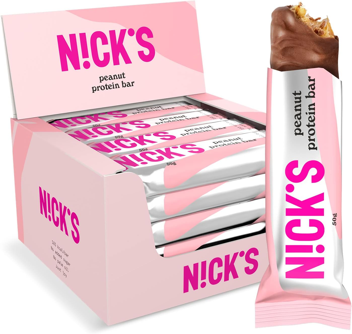 NICKS Keto Protein Bars Peanuts | 15g protein | 183 calories | Low carb ...