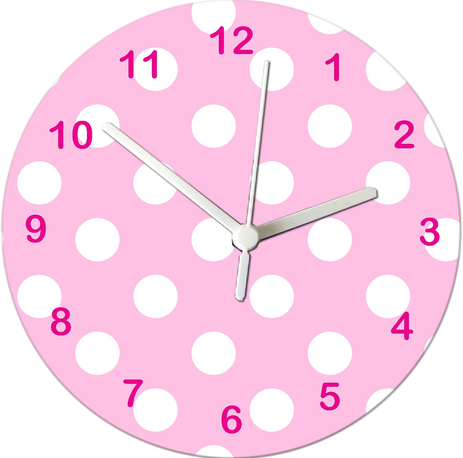 pink Spot Clock,Girls Clock,Girls Wall Clock,.Girls Room Clock : Amazon ...