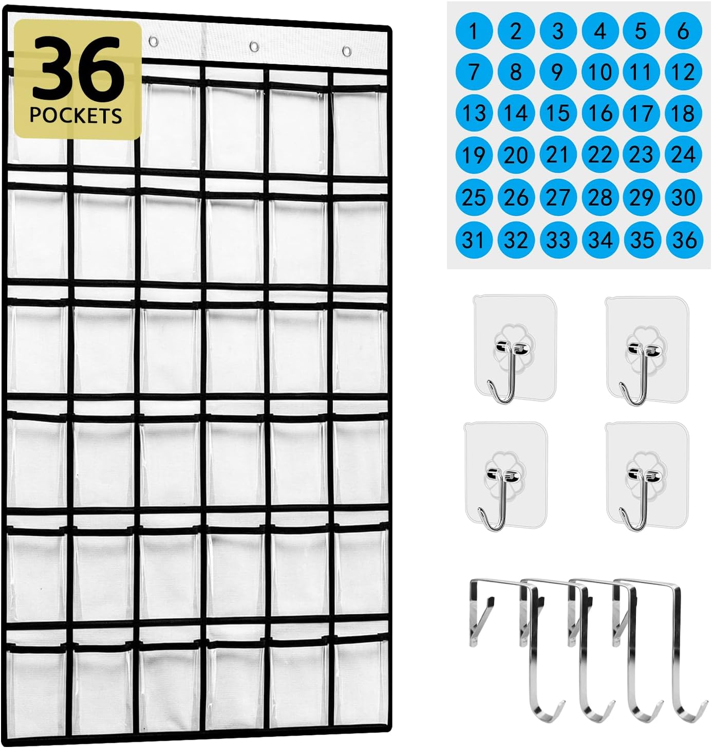 Amazon.com: NIMES Hanging Organizer Classroom Pocket Chart for Cell ...