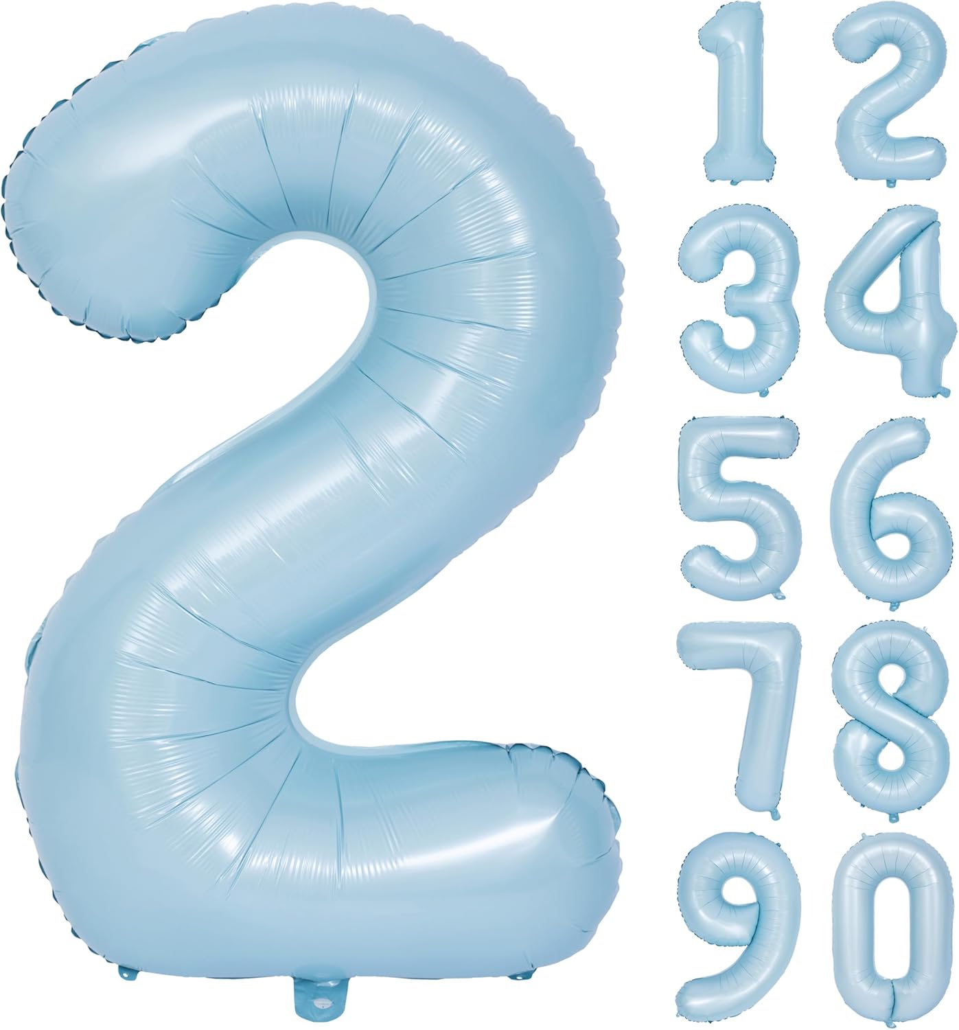 Amazon.com: 40 In Matte Blue Number Balloons Helium Foil Mylar Balloon ...
