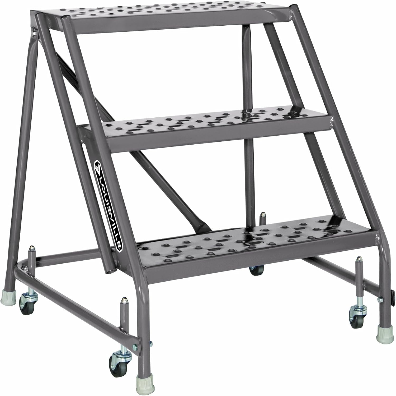 Louisville Ladder GSW2403 Rolling Warehouse Ladder with 24-Inch Step ...