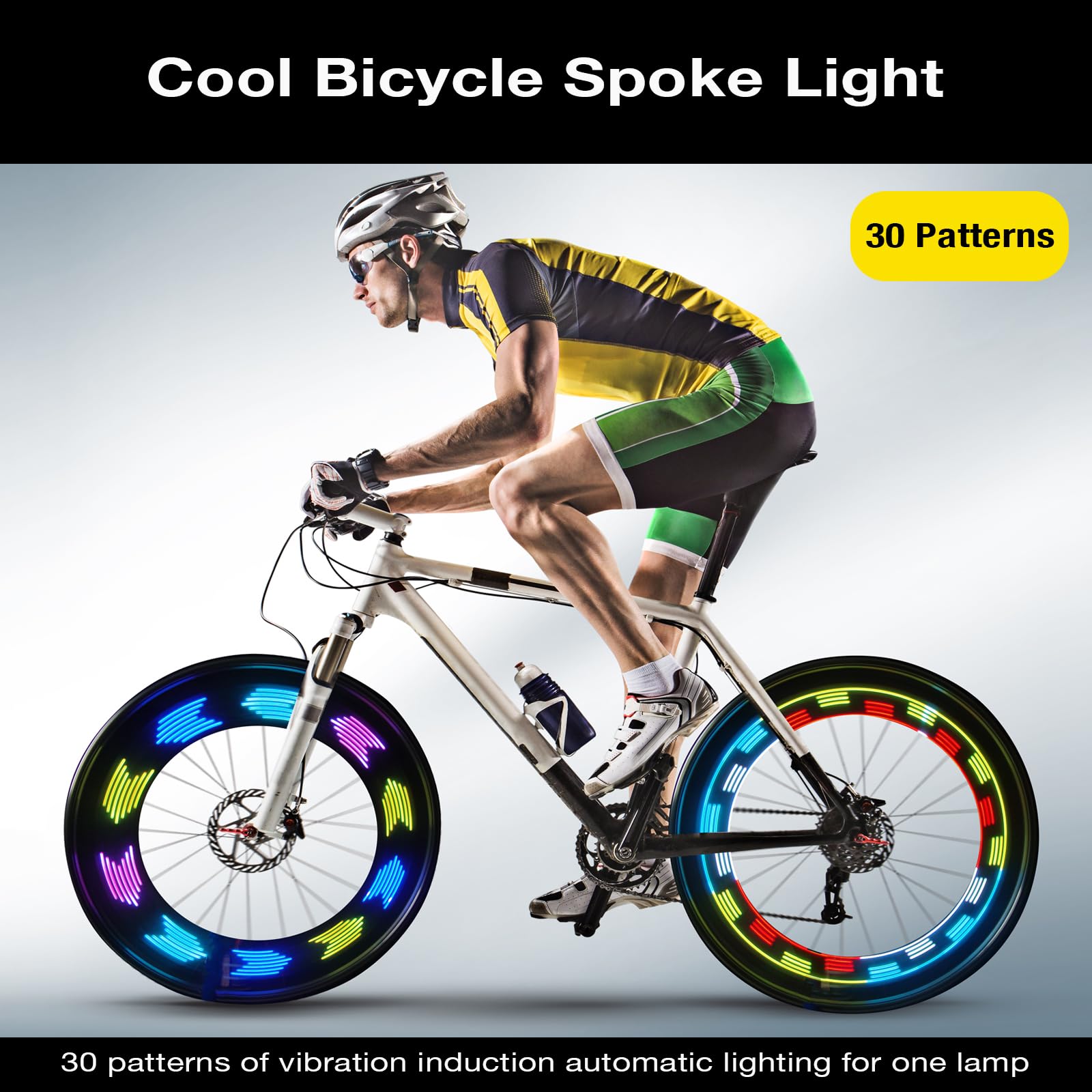 Snapklik.com : Rechargeable Bike Wheel Spoke Lights Built-in Motion ...