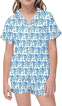 Amazon.com: 2 Piece Cute Monkey Pajamas: Cute Animals Print Sleepwear ...