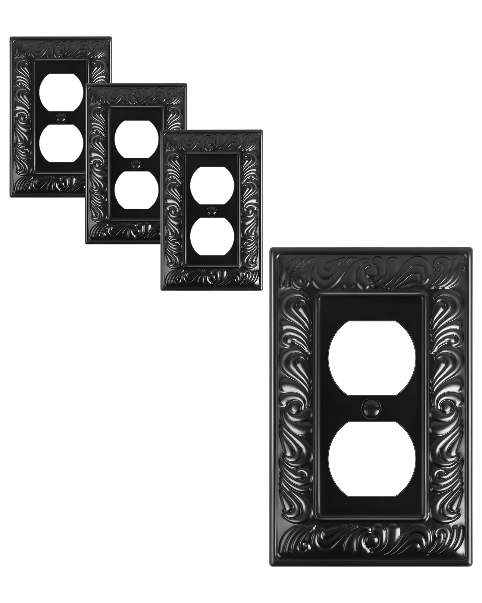 TTREEWELL 4-Pack Duplex Outlet Cover Plate, Paisley Pattern Decorative ...