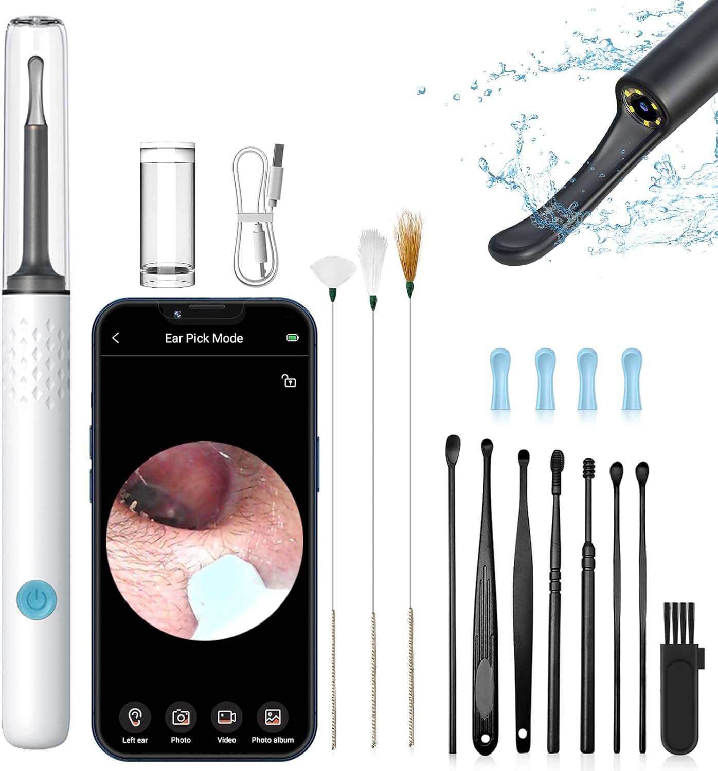 NURSETEK Ear Wax Removal Tool, Ear Wax Removal, Ear Cleaner with 1080P ...