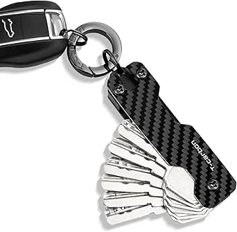 T-carbon Carbon Fiber Key Organizer, Compact Key Holder Key Case for ...
