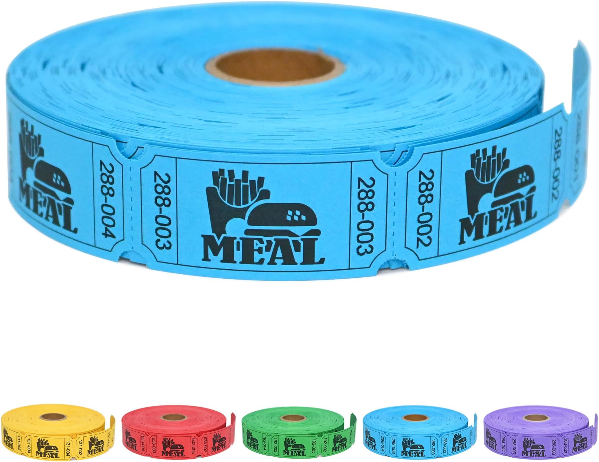 Amazon.com: ESSENTIAL 1000 Raffle Tickets Rolls, Meal Tickets Single ...