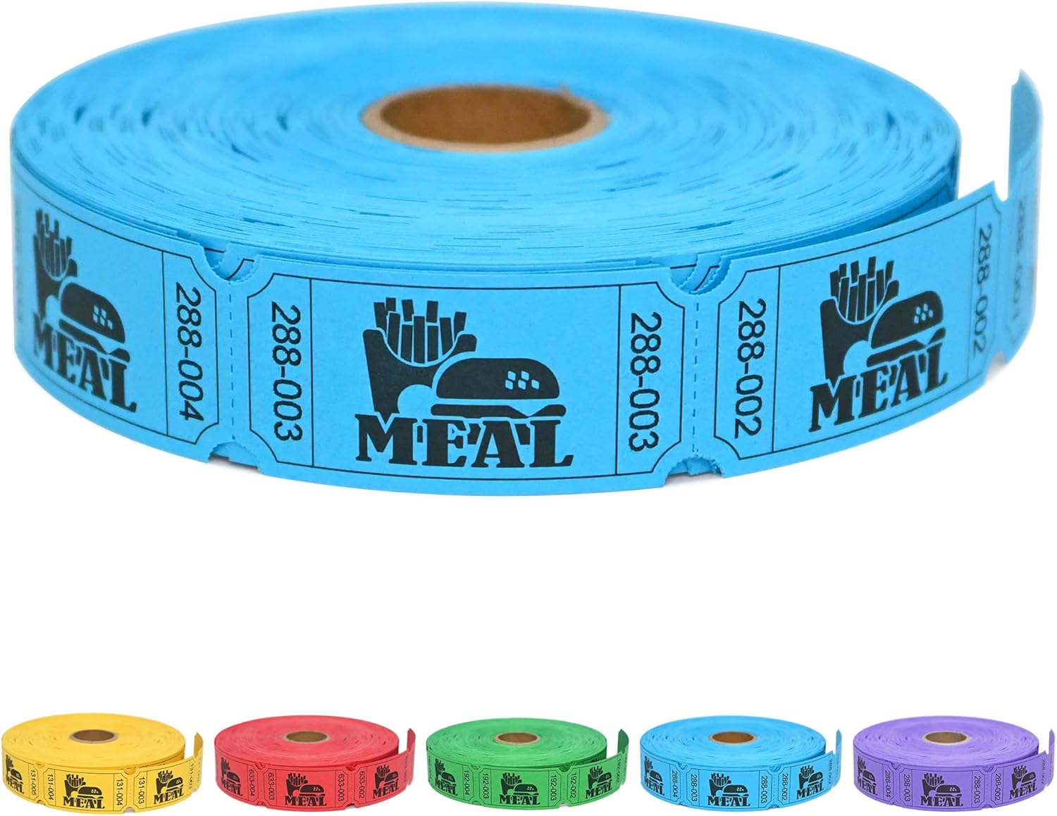 ESSENTIAL 1000 Raffle Tickets Rolls, Meal Tickets Single Roll for ...