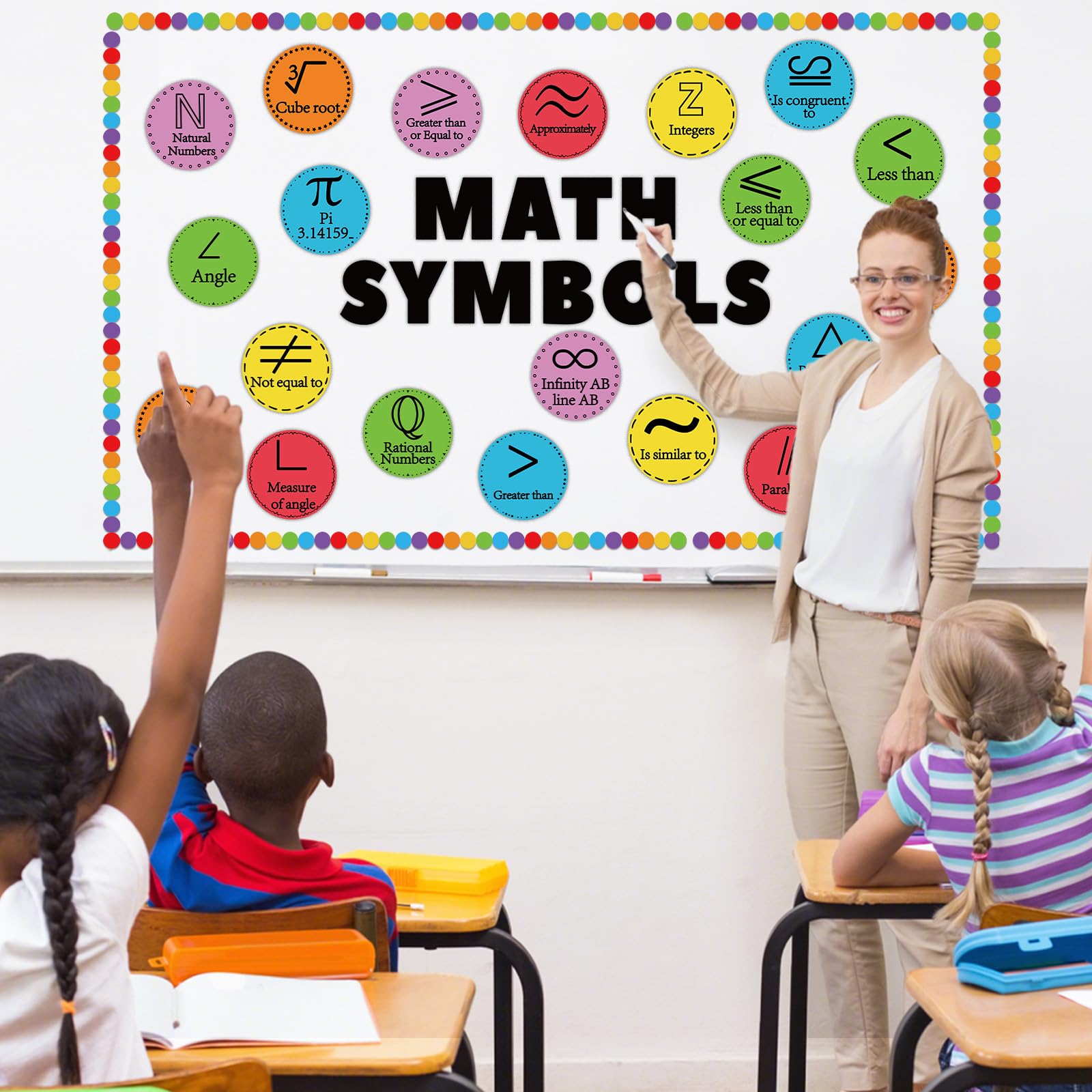 School Wall Decor 50-Piece Math Bulletin Board Set - Math Symbols ...