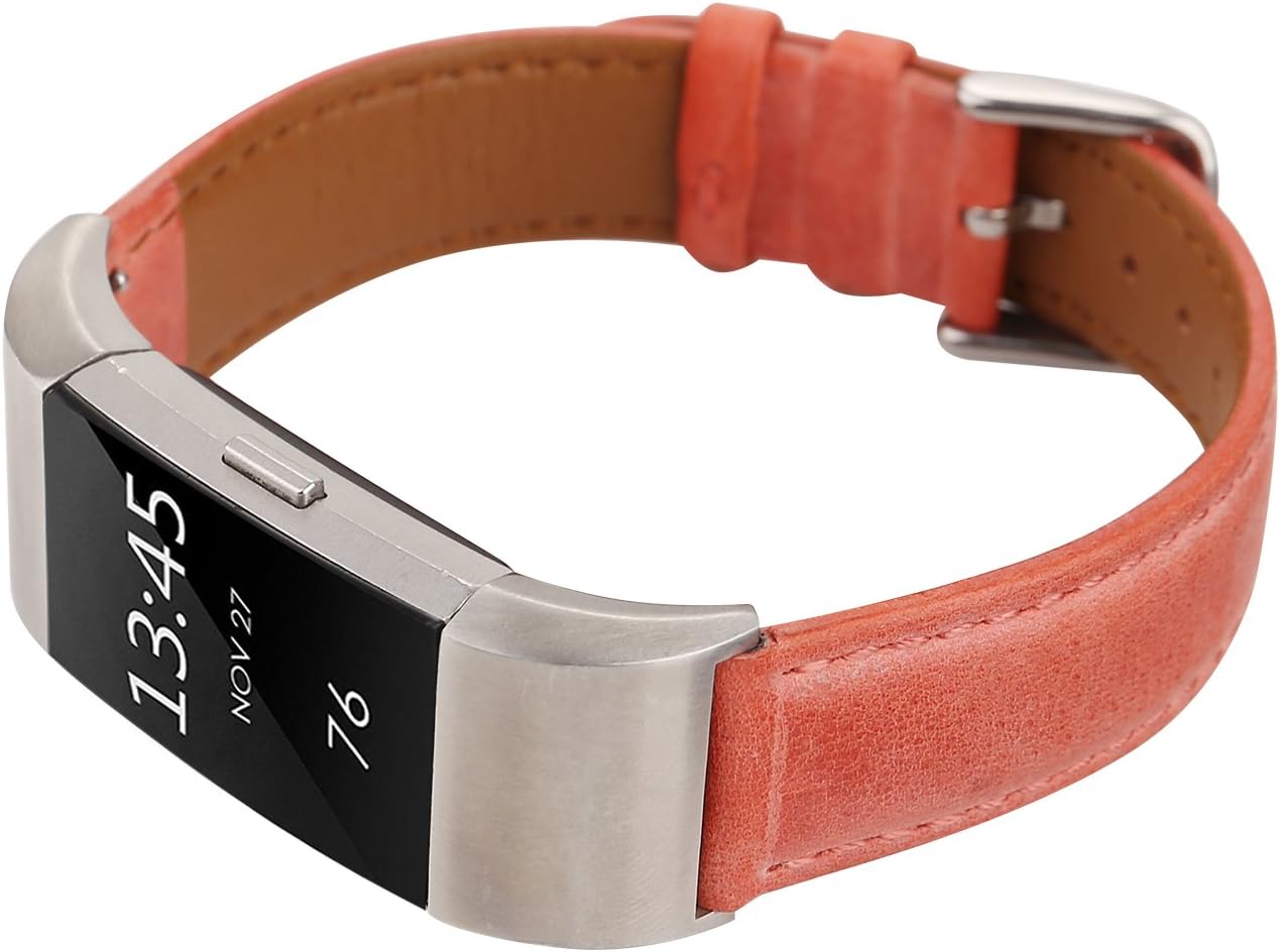 Amazon.com: WONMILLE for Fitbit Charge 2 Band, Genuine Leather ...