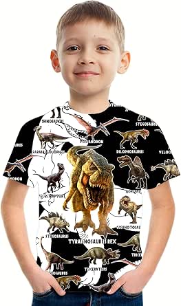 Amazon.com: CHAOS MONKEY Kids Novelty Graphic T-Shirt 3D Digital Print ...