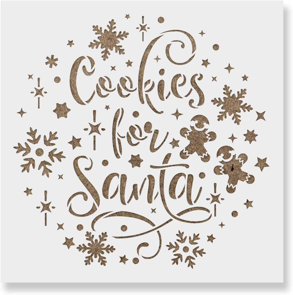 Amazon.com: Cookies for Santa Gingerbread & Christmas Stencils - Santa ...