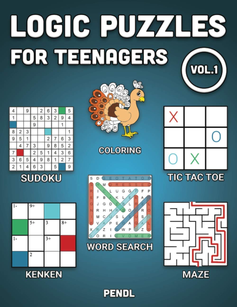 Buy Logic Puzzles for Teenagers: 6 in 1 - Word Search, Sudoku ...