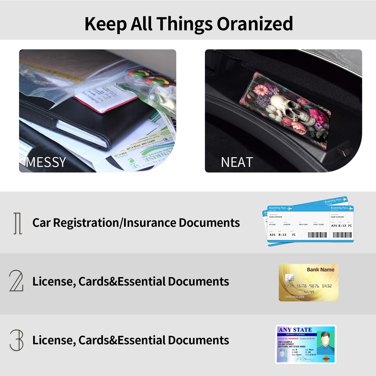 PVC Leather Document Wallet Car Registration And Insurance Card Holder ...