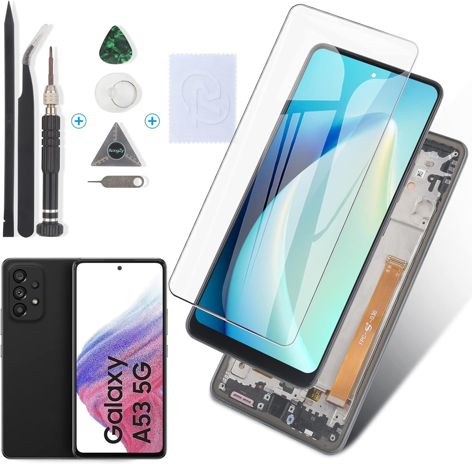 RongZy LCD Screen for Samsung Galaxy A53 5G A536B Replacement Display Digitizer Assembly Glass ...