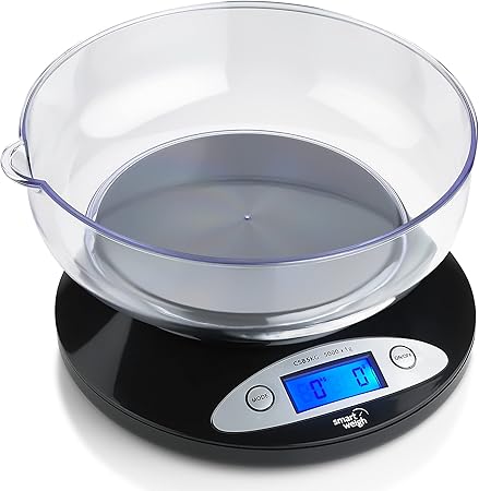 Amazon.com: Smart Weigh Food Kitchen Scale with Bowl,11lb x 0.1oz ...