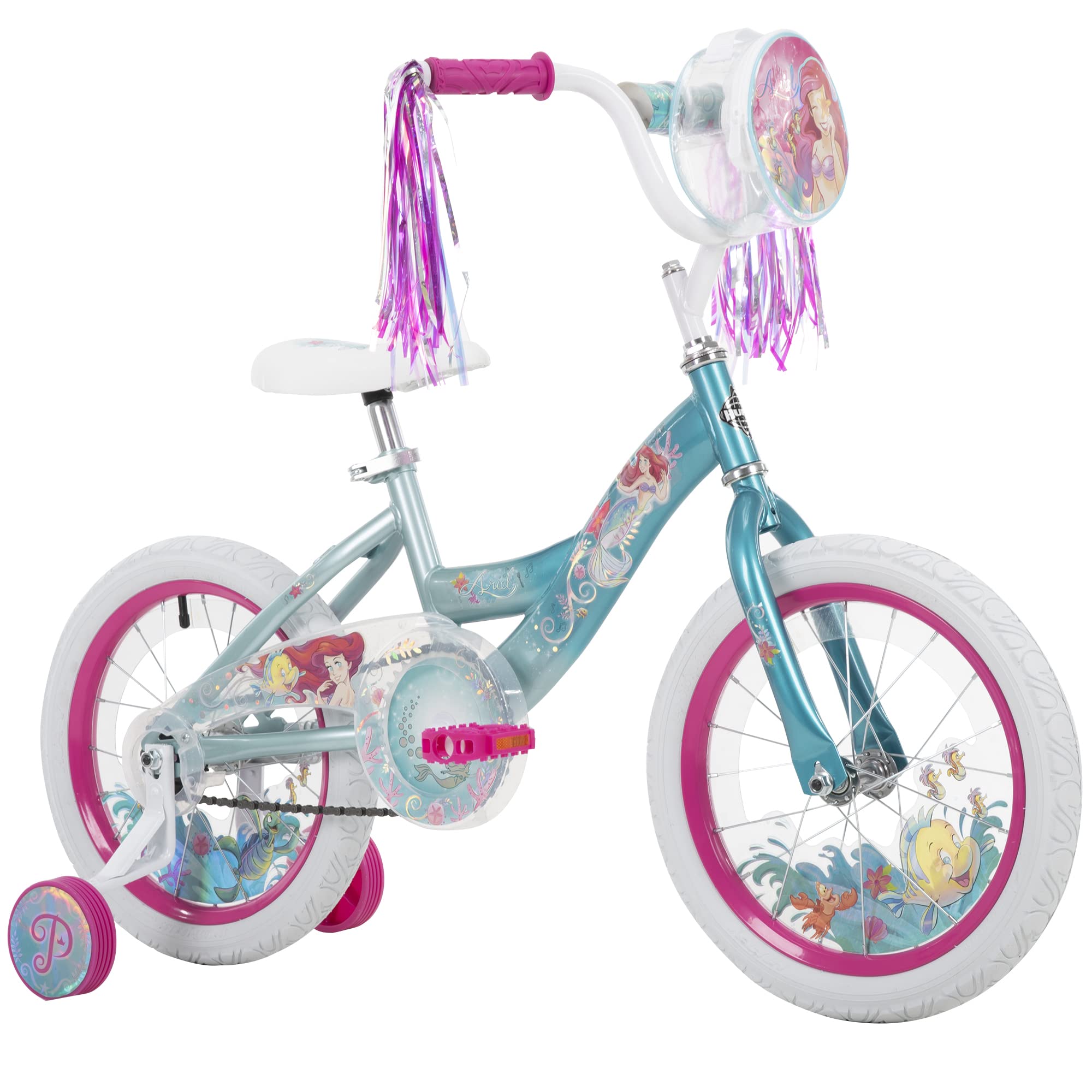 Huffy Disney Little Mermaid 16 Girls Bike With Training Wheels ...