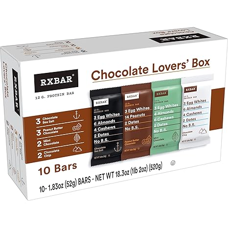 Amazon.com: RXBAR Protein Bars, 12g Protein, Gluten Free Snacks ...