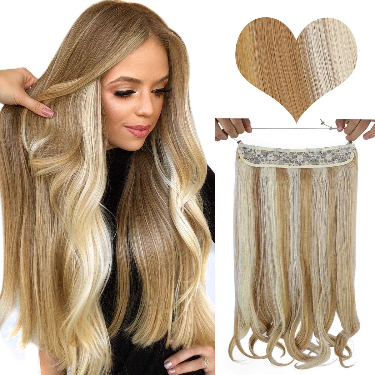 Snapklik.com : One Piece Straight Clip In Hair Extensions Invisible ...