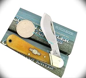 Amazon.com: Rough Rider Cotton Sampler Small Folder 3" Smooth Bone ...