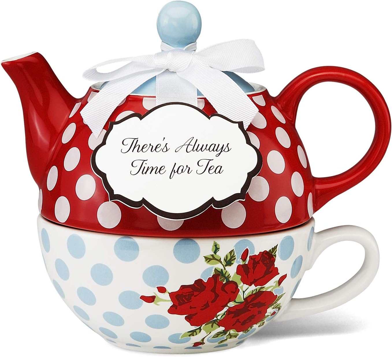 Amazon.com | Pavilion Gift You and Me Tea for One Teapot Set by Jessie ...