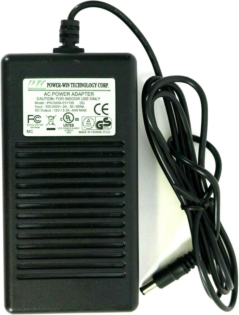 Amazon.com: Power-Win PW-040A-01Y120 12V 3.3A 40W AC Power Adapter ...