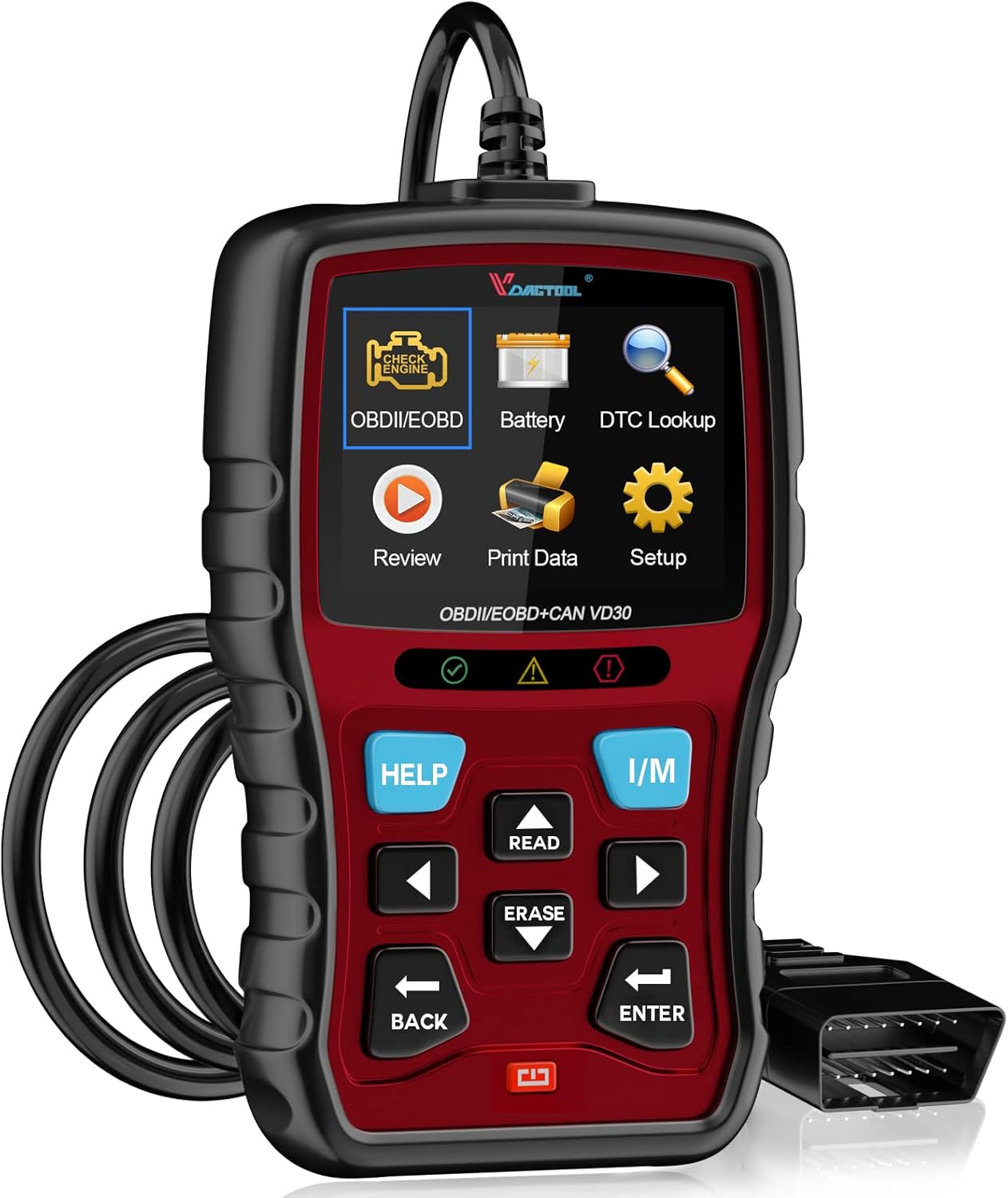 VDIAGTOOL VD30 OBD2 Code Reader with 10 OBDII Functions 4 in 1 Live ...