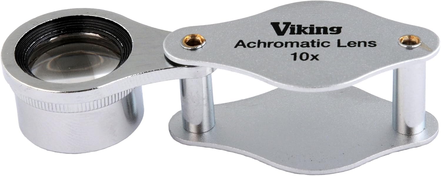 Viking Achromatic 14mm 10x Folding Pocket Magnifier - Chrome: Amazon.co ...